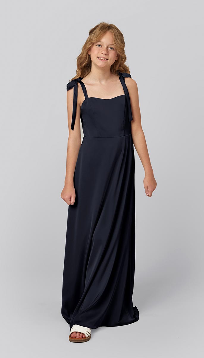 Kennedy Blue Elsa Junior Satin Bridesmaid Dress | The Wedding Shoppe