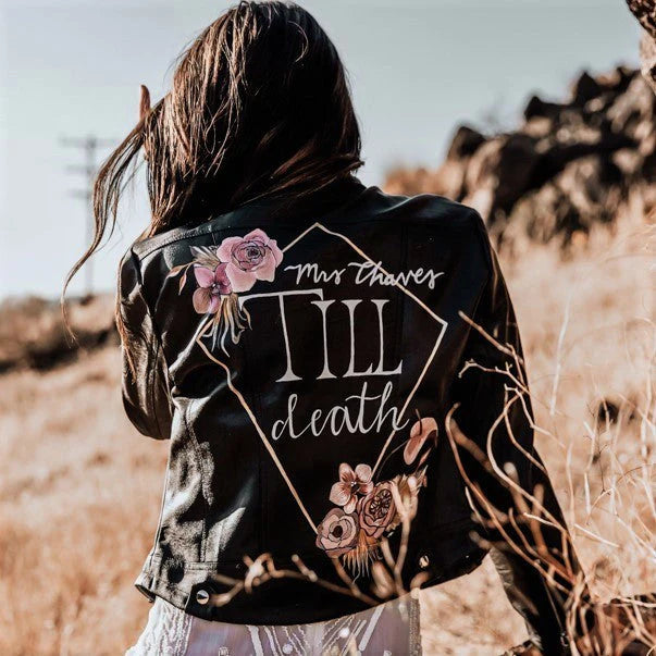 Till Death Leather Jacket for Bride | The Wedding Shoppe